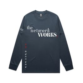 The Network Works Long Sleeve T-Shirt - Petrol Blue (Unisex)