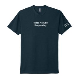 Cisco ThousandEyes Please Network Responsibly T-Shirt - Navy (Unisex)